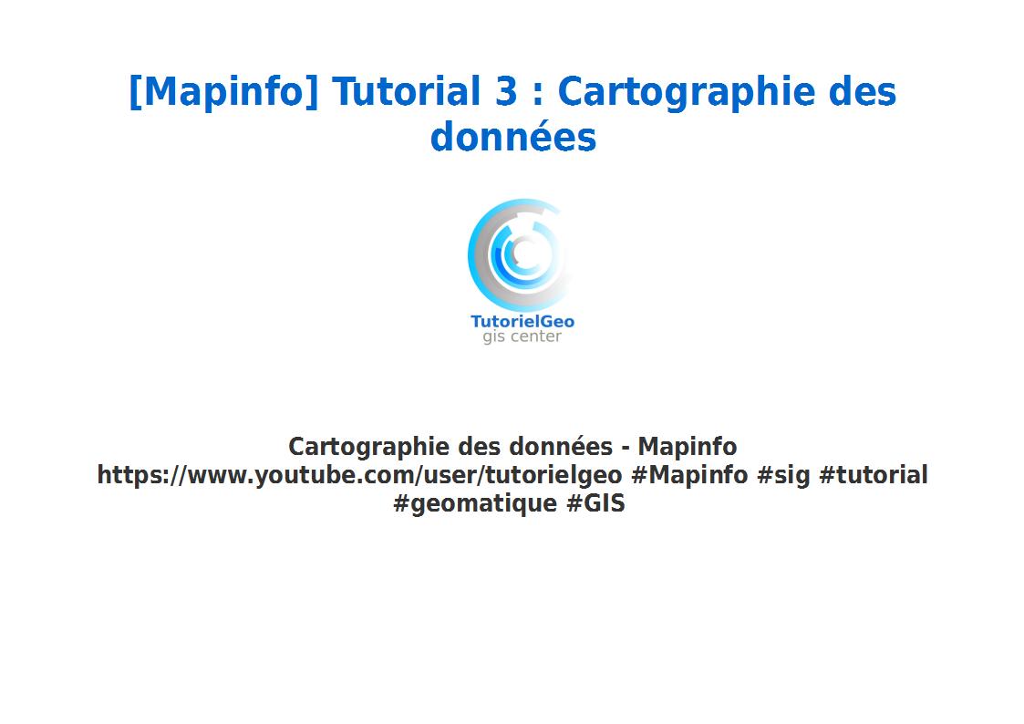 [Mapinfo] Tutorial 3 : Cartographie - Clast